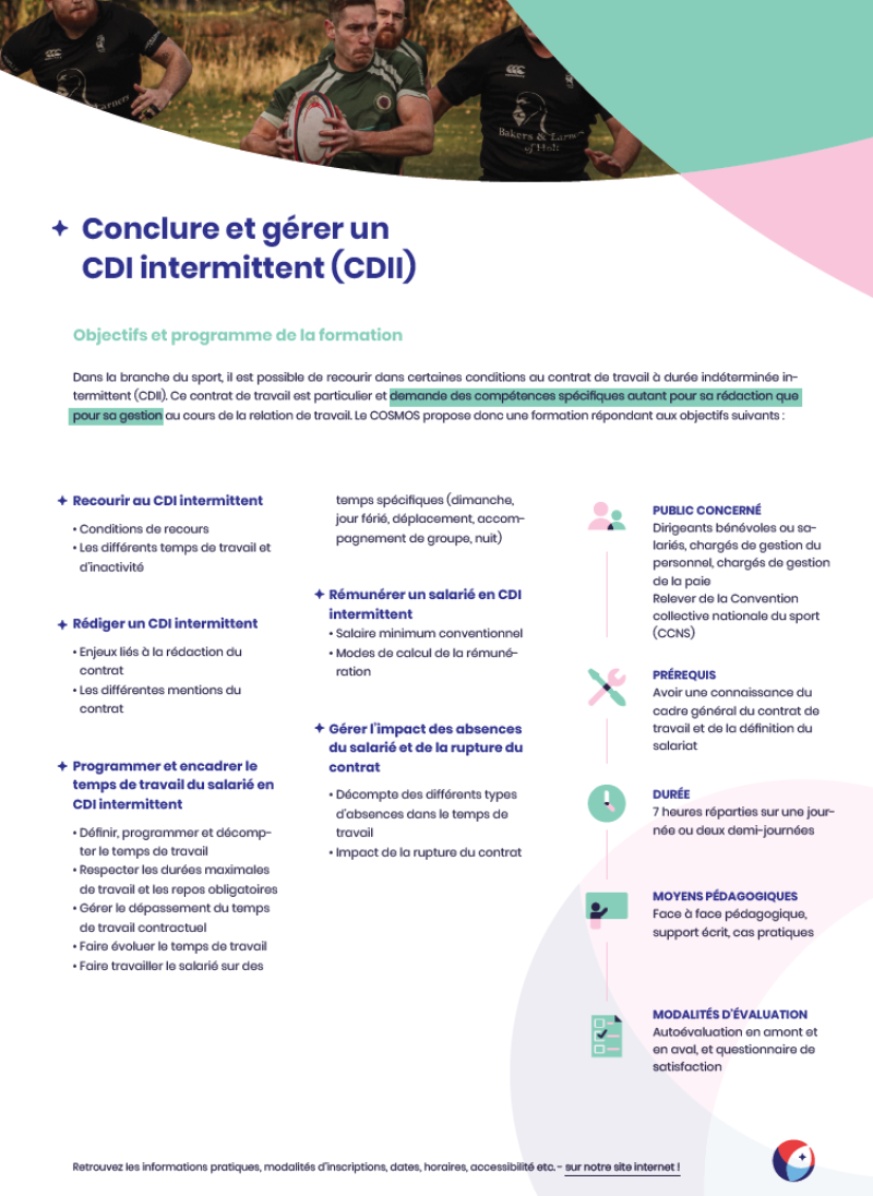 Formation COSMOS « Conclure et gérer un CDI intermittent (CDII) » | COSMOS